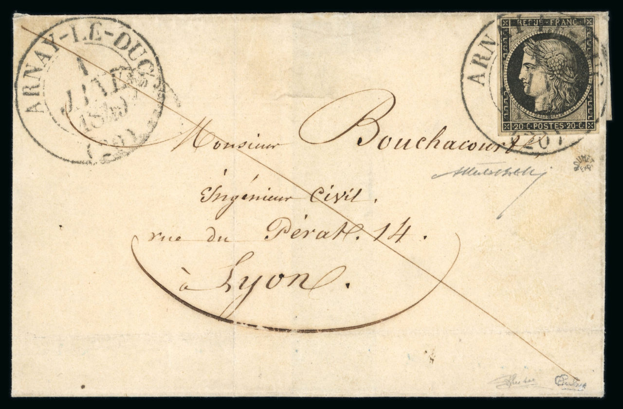 A Brief History of France’s First Postage Stamp: The Ceres 20c Black ...